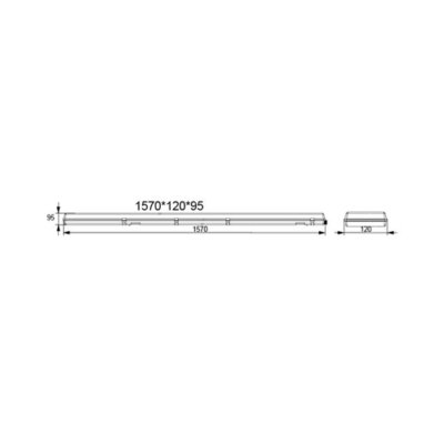 SYNERJI 5FT DOUBLE WEATHERPROOF LED FITTING