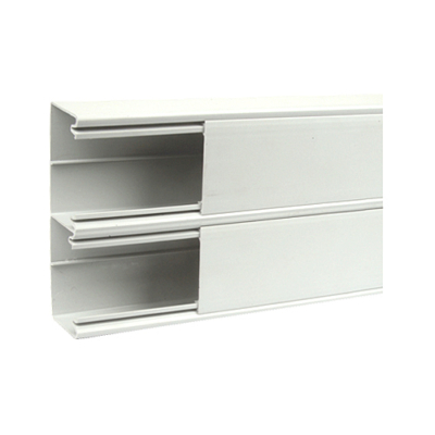 PVC DOUBLE COMPARTMENT POWER SKIRTING, WHIITE